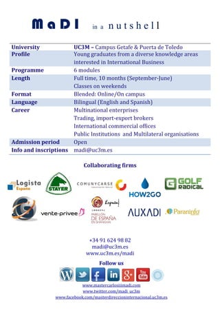 MaDI - Brochure course 2016/17 | PDF | College Education | Education