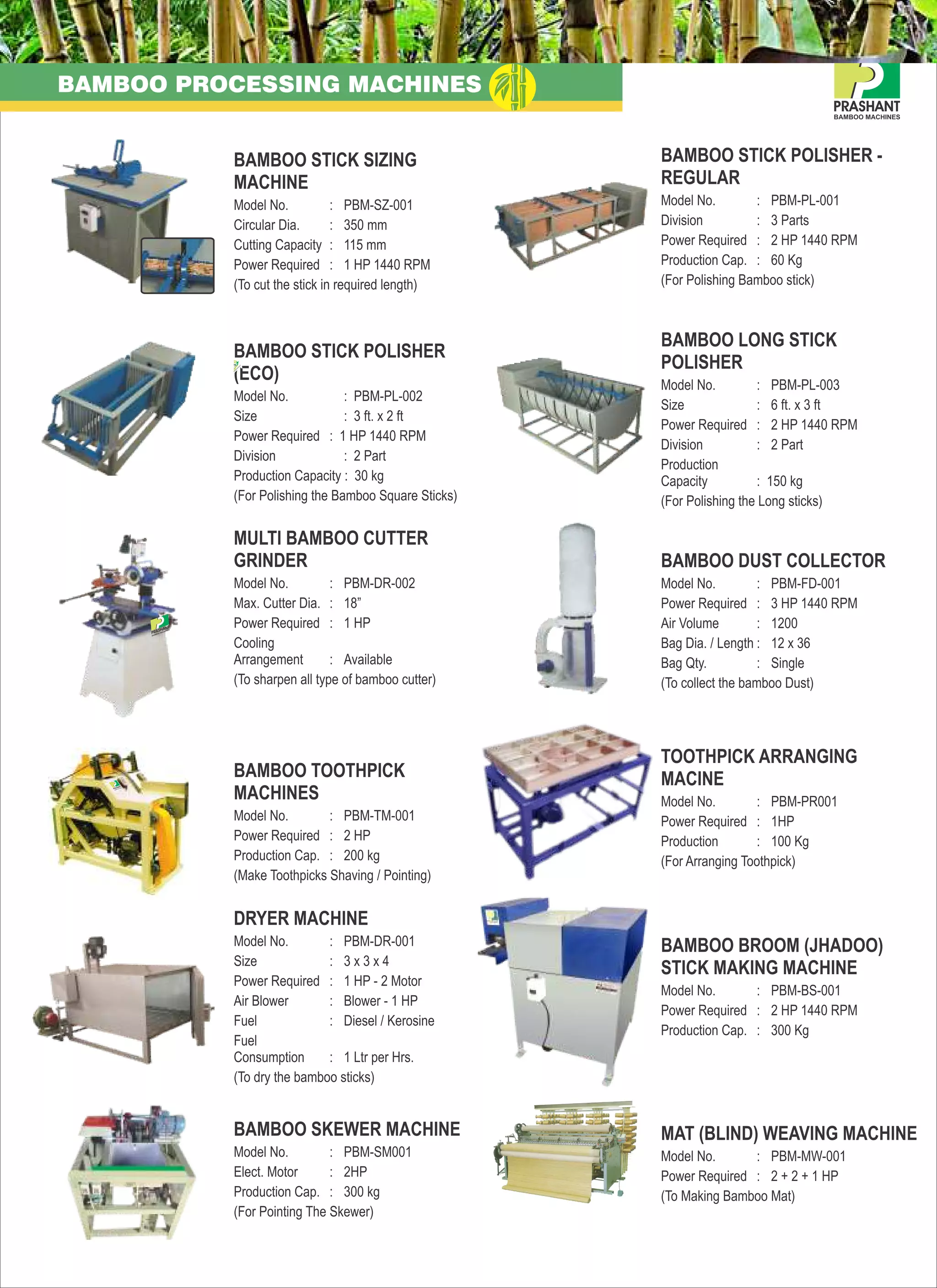 Bamboo Processing Machine By Prashant Bamboo Machines | PDF