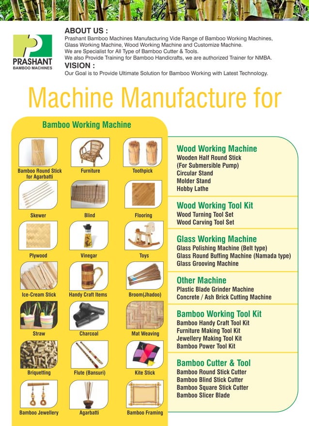 Bamboo Processing Machine By Prashant Bamboo Machines | PDF
