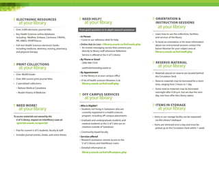 Health Sciences Library Brochure | PPT