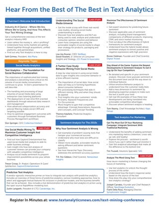 7th Annual Text Analytics Summit | PDF | Business Expos & Conferences ...