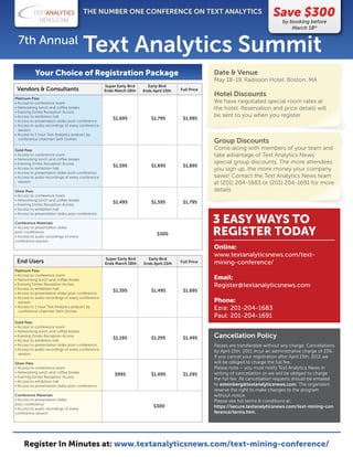 7th Annual Text Analytics Summit | PDF | Business Expos & Conferences ...