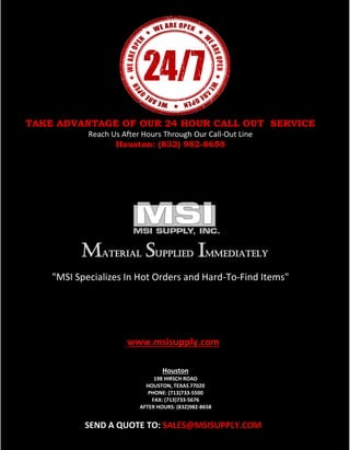 MSI BROCHURE | PDF
