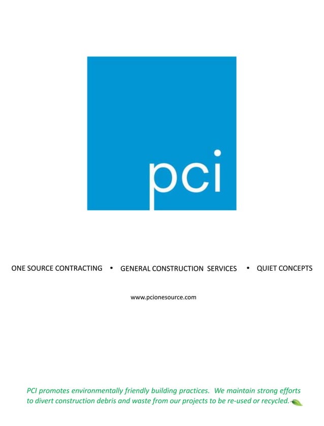 PCI Company Brochure | PPTX | Construction Industry | Industries