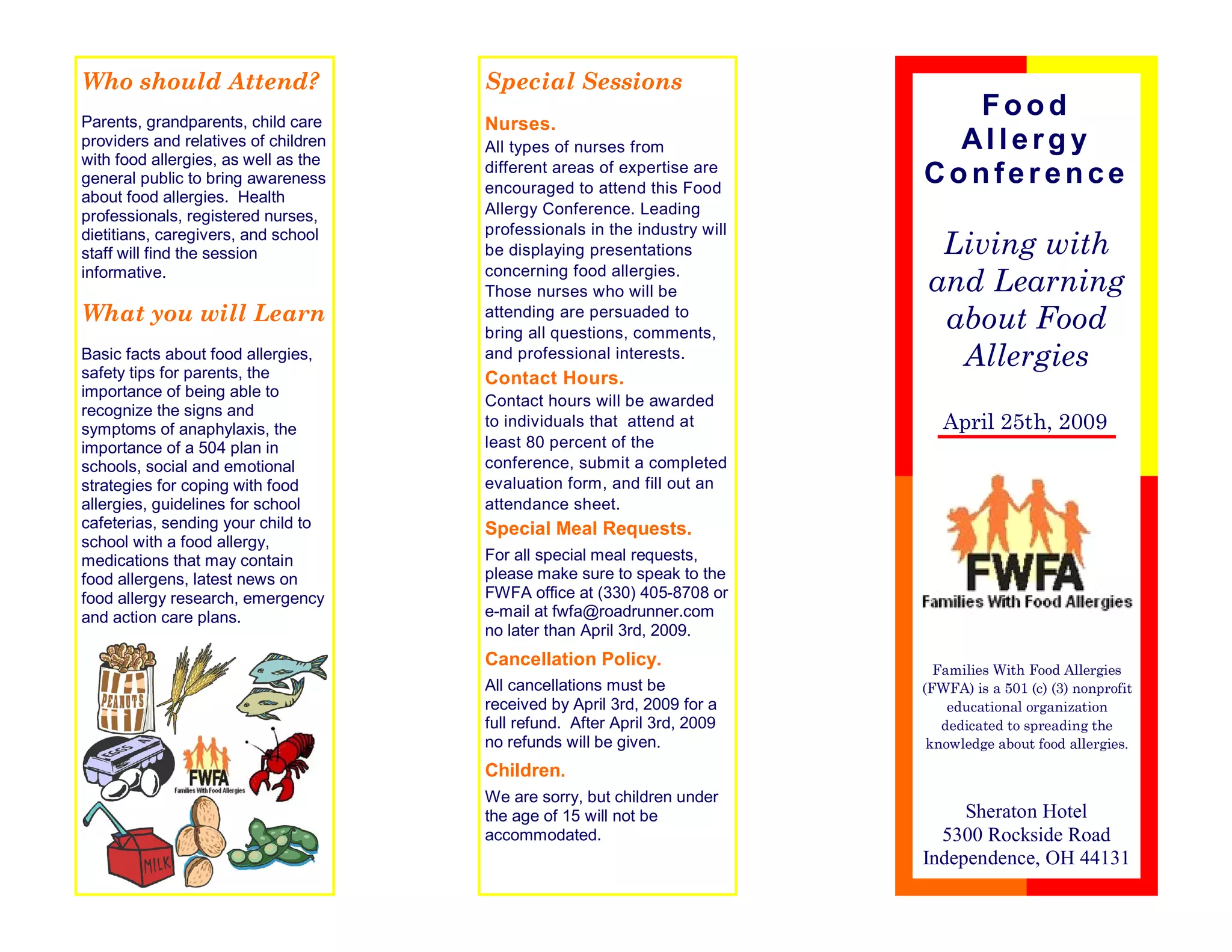 Food Allergy Conference Brochure | PDF