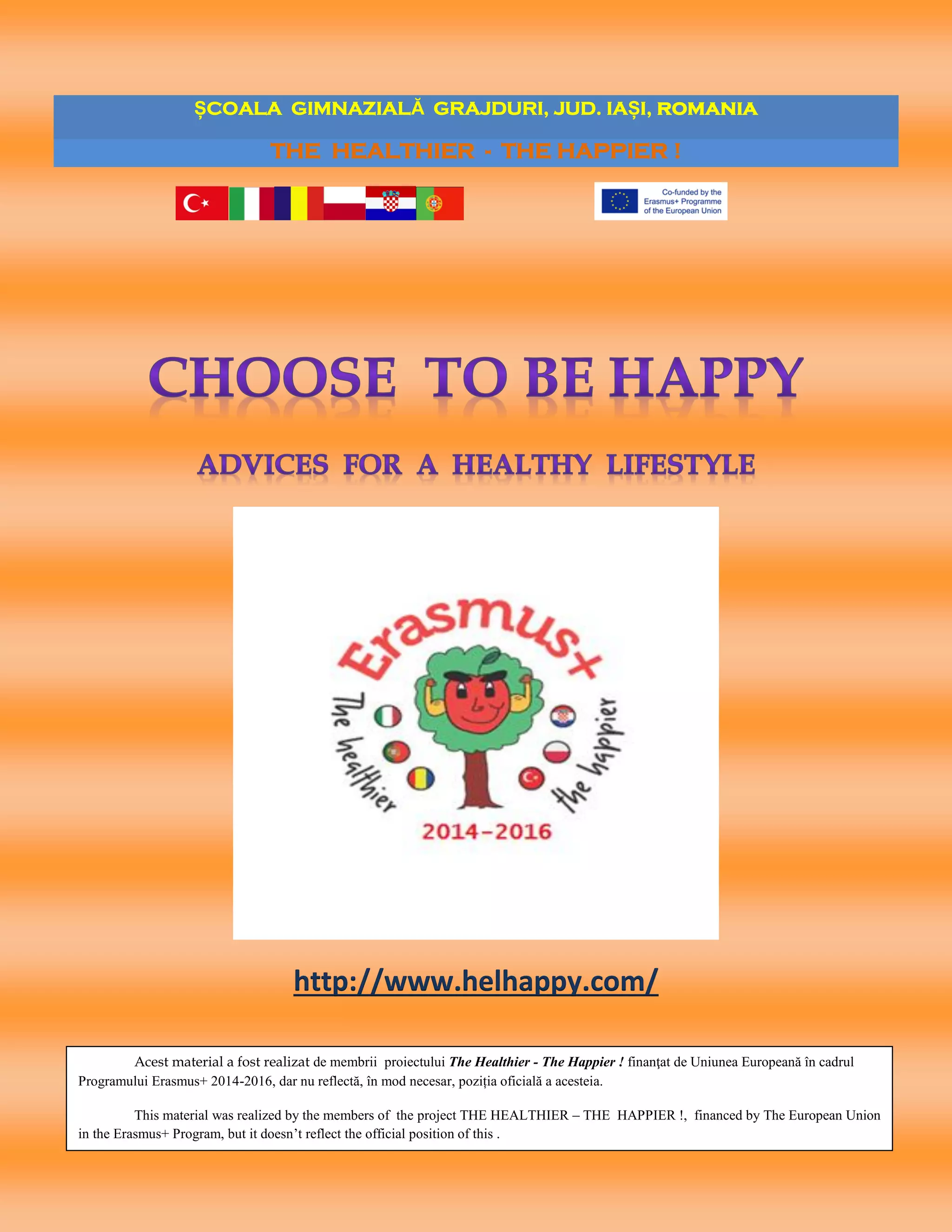 Brochure about healthy life (Romania) | PDF | Nutrition | Healthy Living