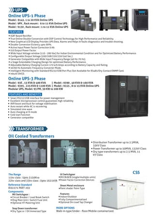 DIESEL GENERATOR AND ONLINE UPS By Accurate Power Systems | PDF