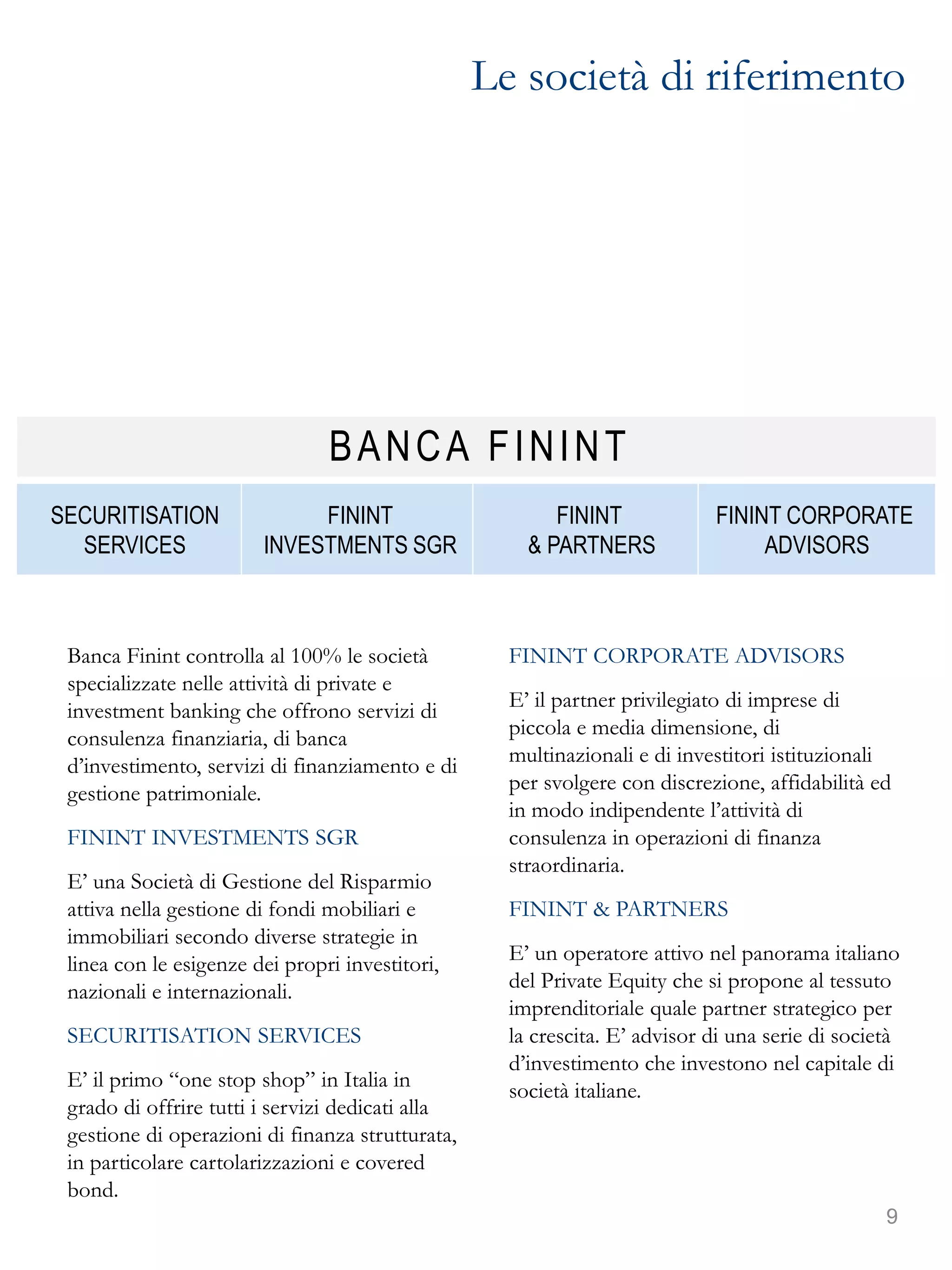 Company Profile Banca Finint | PPTX | Business Banking & Finance | Business
