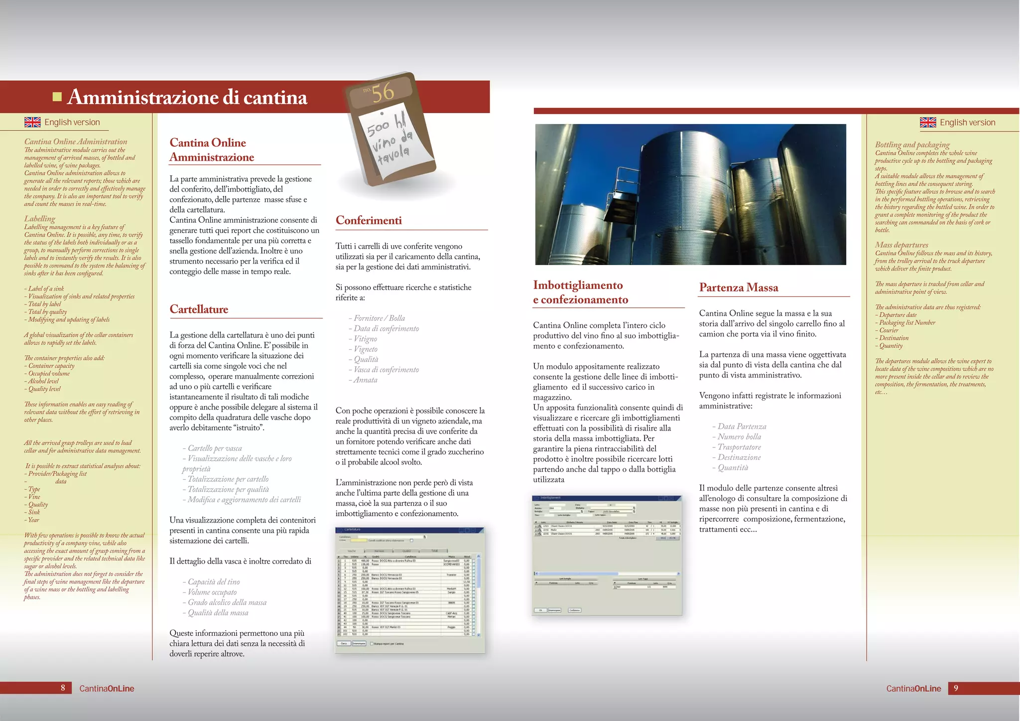 Brochure Cantina OnLine | PDF