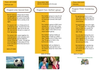 Community Development Brochure | PDF | Soccer | Sports