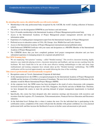 Brochure cipm - Vietnam Training | PDF