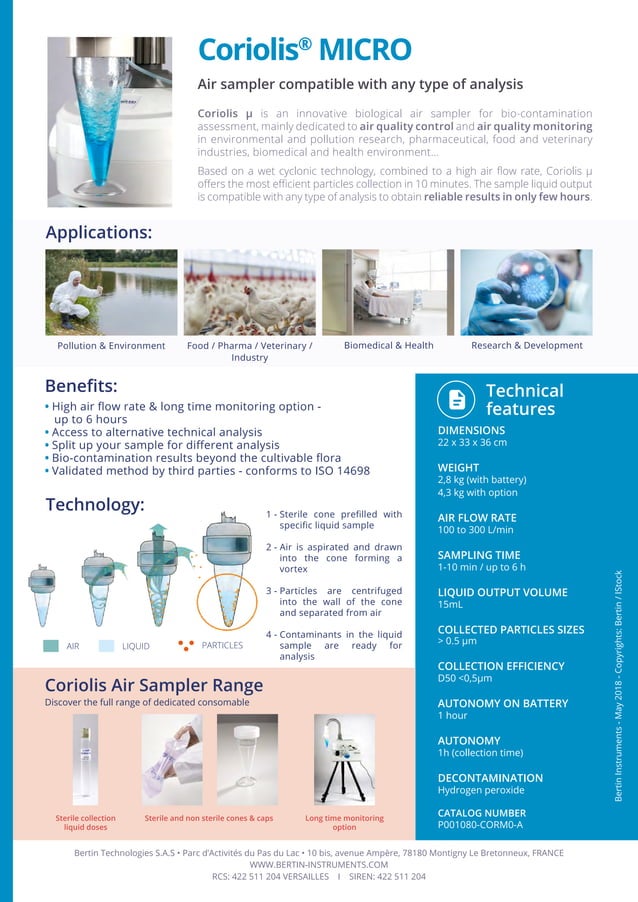 Coriolis µ is an innovative biological air sampler | PDF
