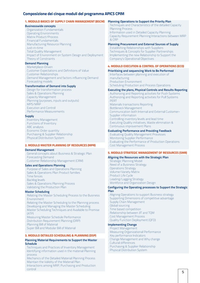 Brochure corsi apics | PDF