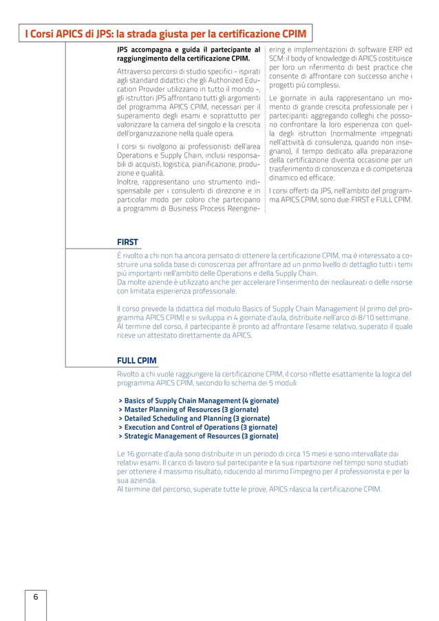 Brochure corsi apics | PDF