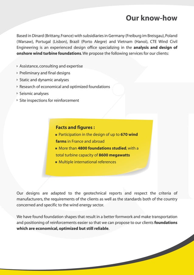 CTE WIND CIVIL ENGINEERING (brochure) | PDF