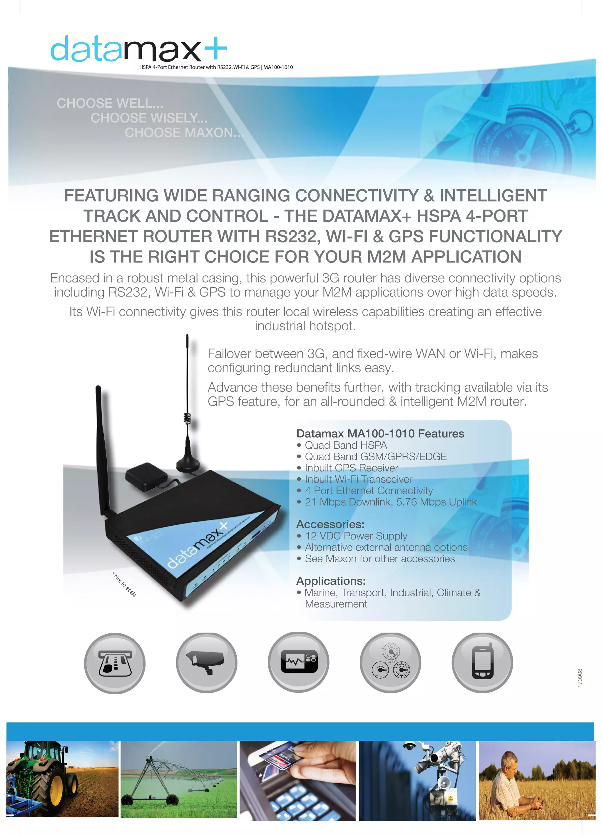 Datamax+ HSPA 4 - Port Ethernet Router - Maxon Solutions | PDF