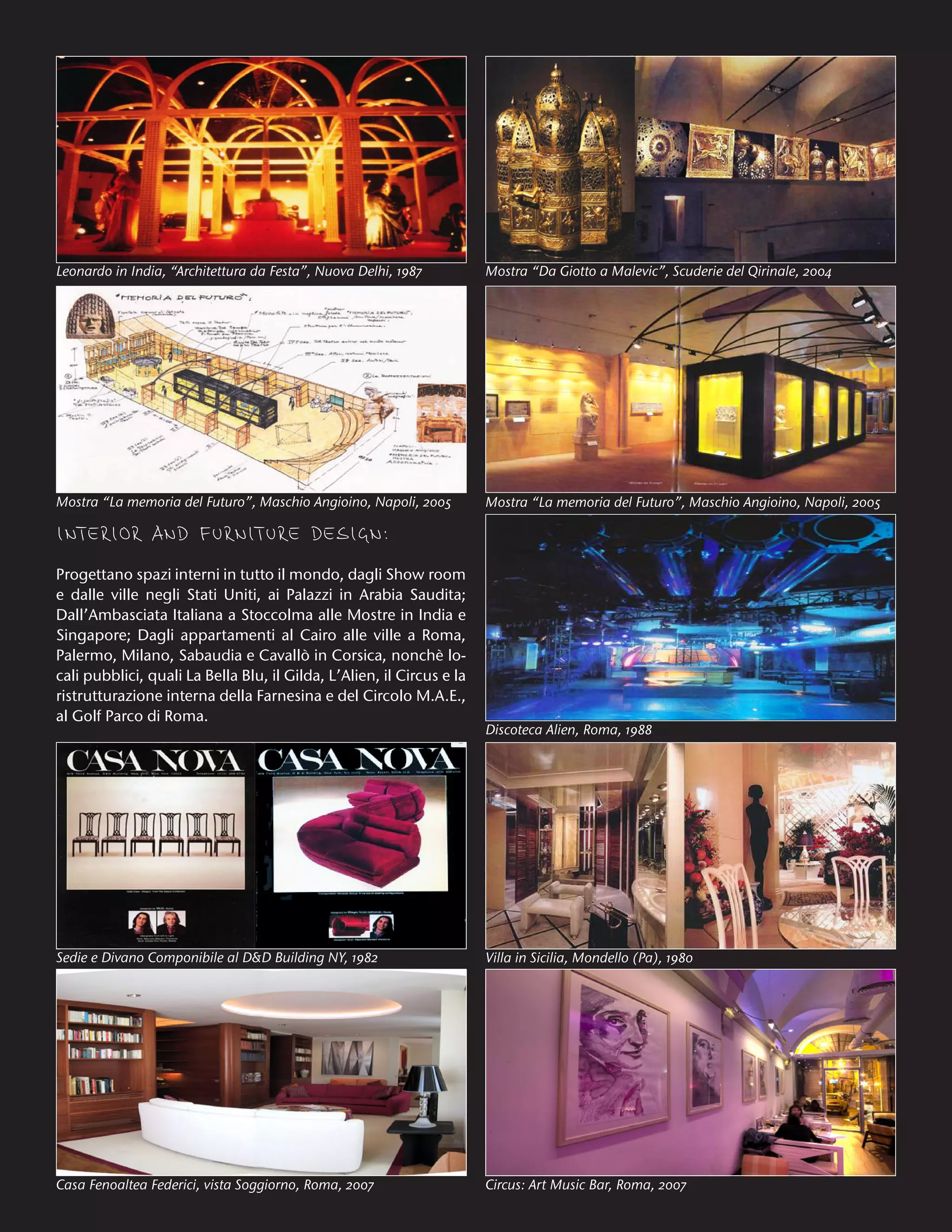 Brochure definitiva dei lavori dello STUDIO DI ARCHITETTURA-ROMA | PDF