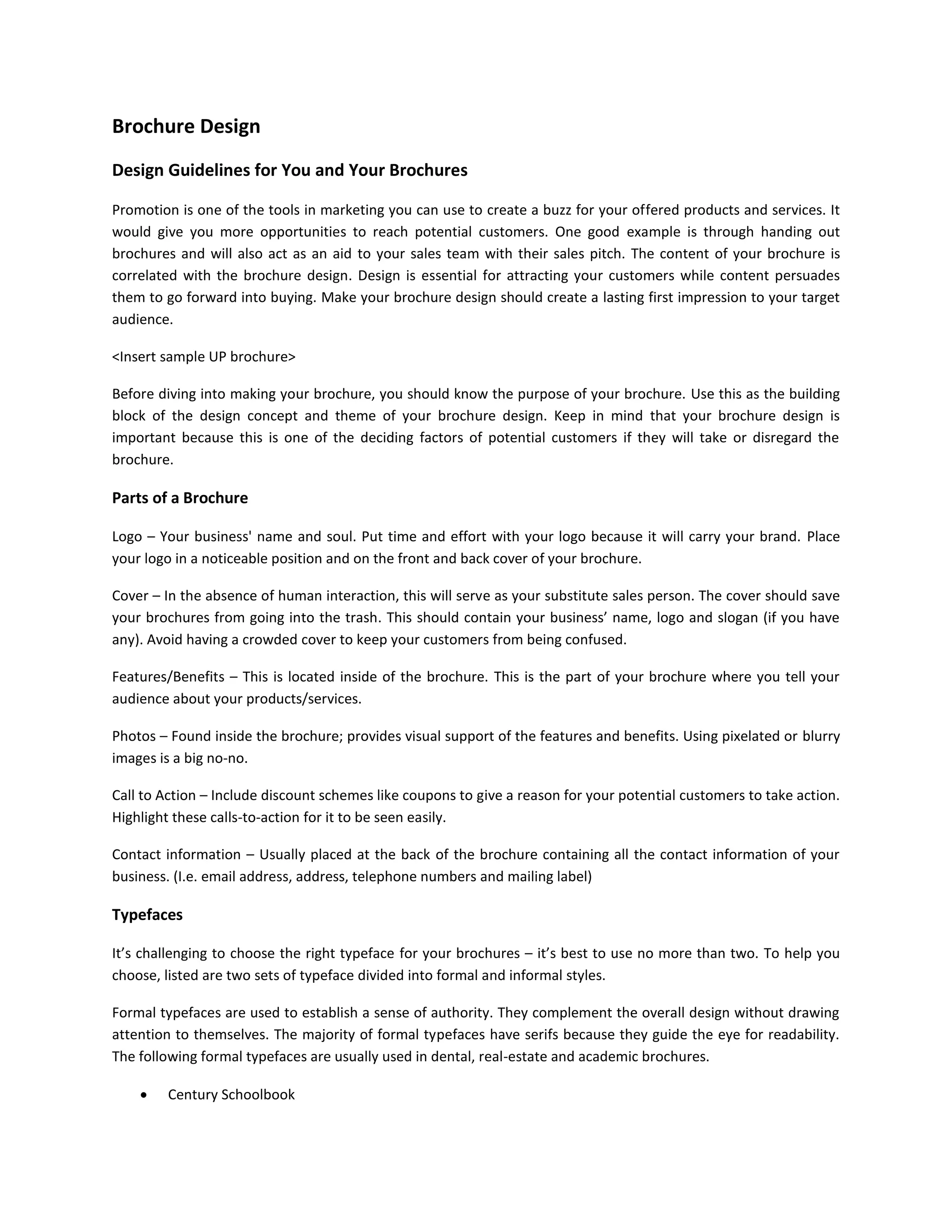 Fundamentals of Brochure Design | DOCX