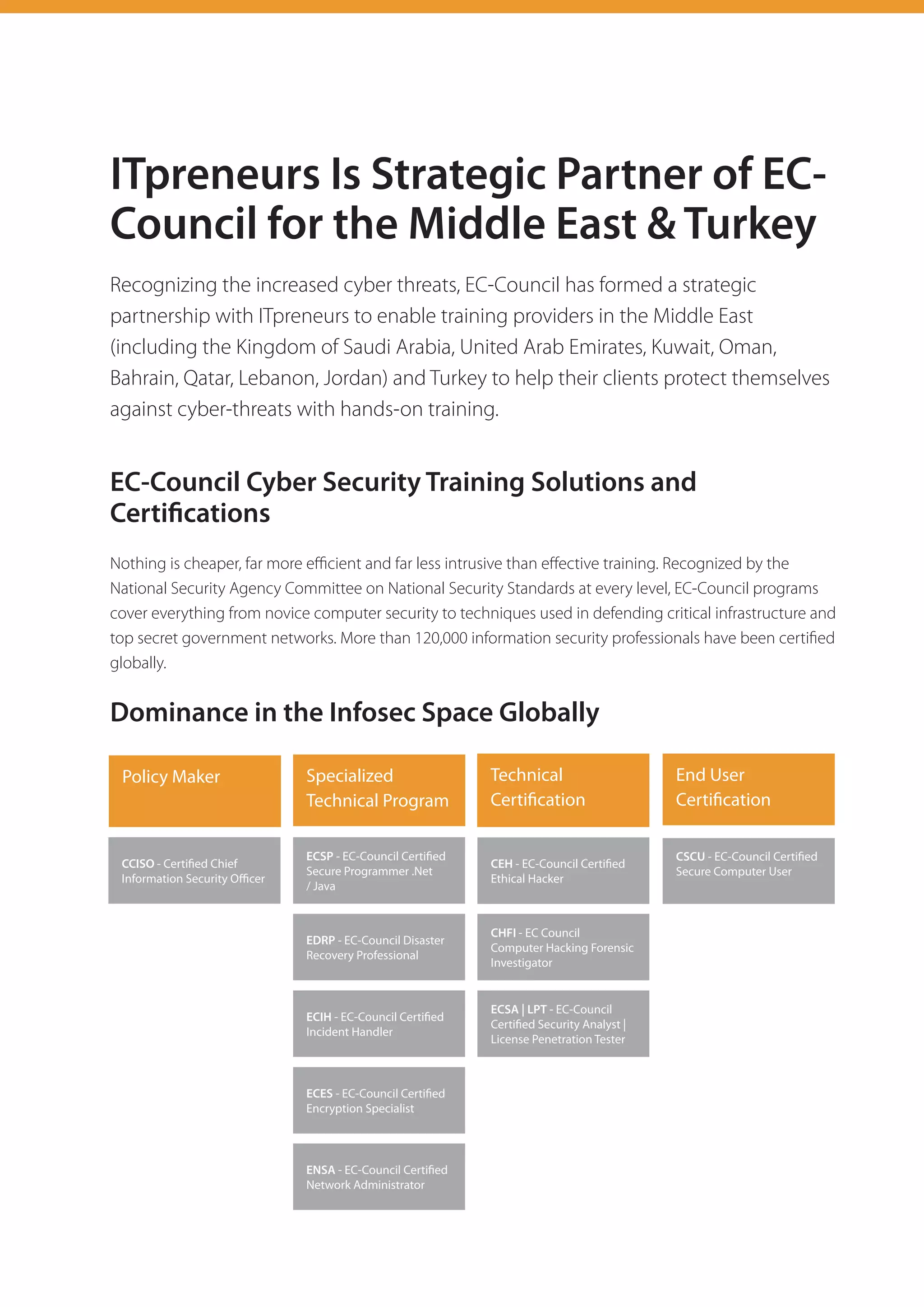 EC-Council Cyber Security Training and Certifications | PDF