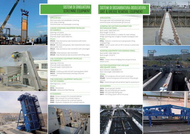 Ecomacchine brochure - water wastewater and sludge equipments | PDF ...