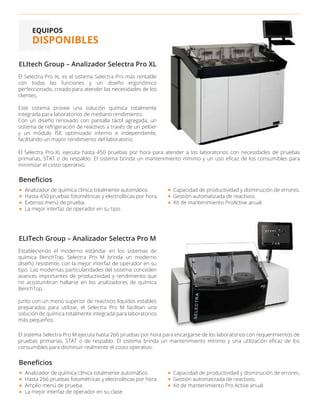 Elitech. Equipos SELECTRA Pro | PDF