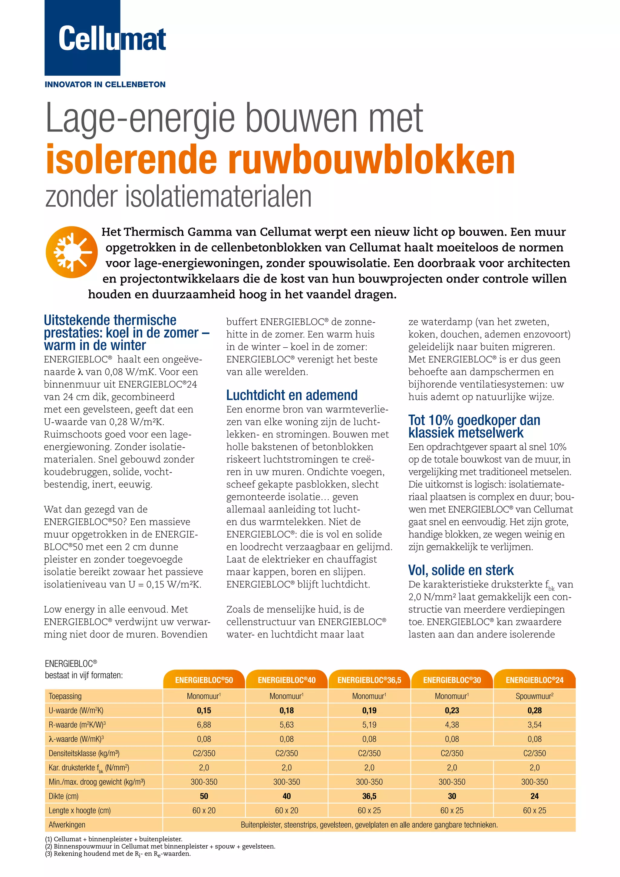 CELLUMAT - Brochure Energiebloc | PDF