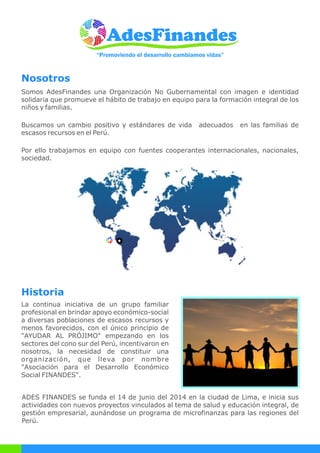 PRESENTACION ONG PERU ADESFINANDES | PDF