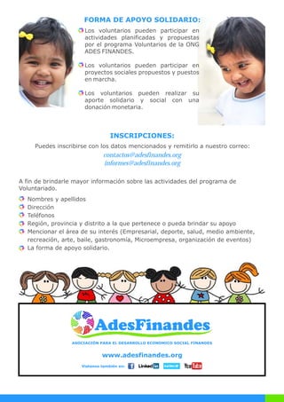 PRESENTACION ONG PERU ADESFINANDES | PDF