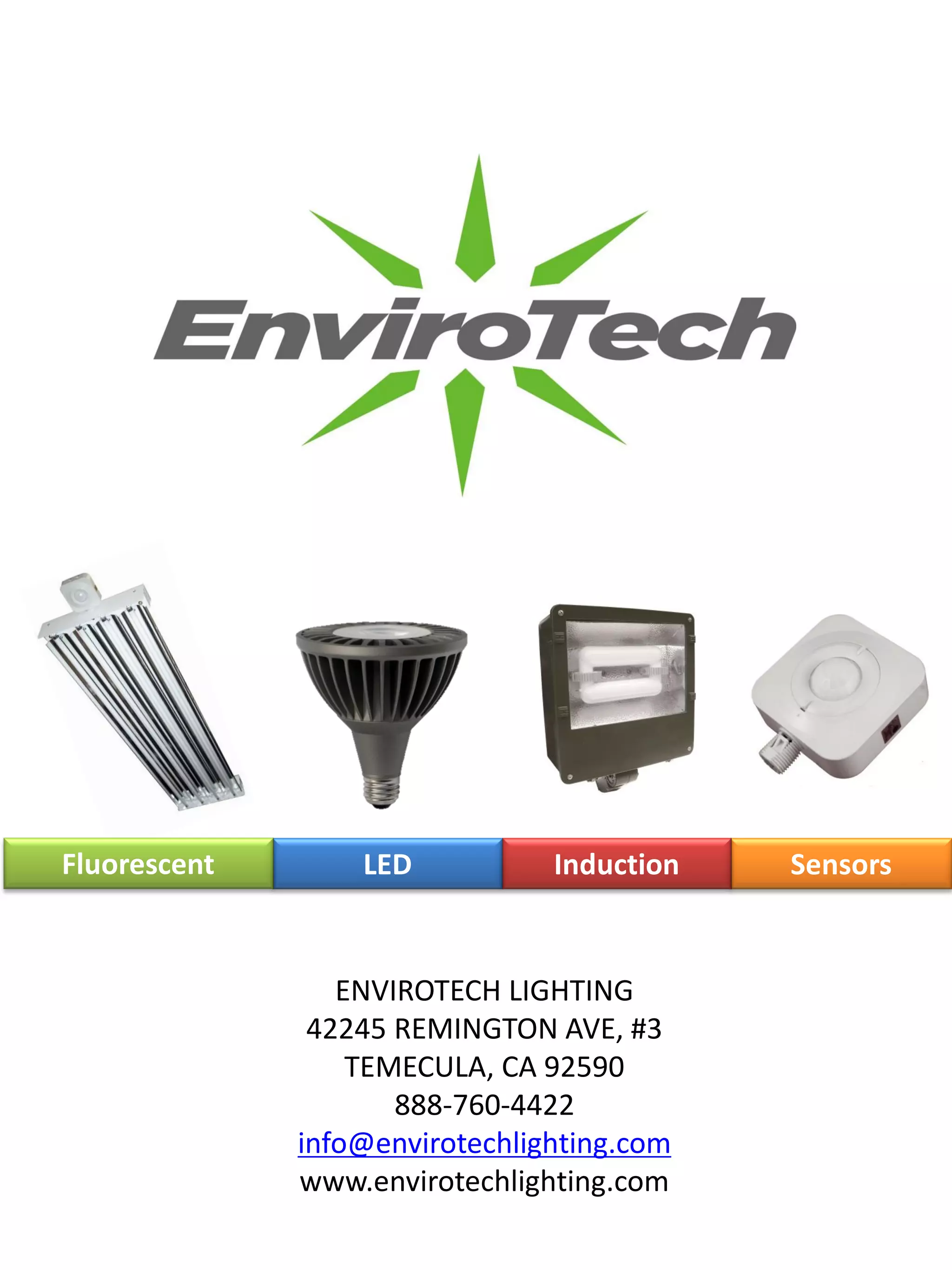 EnviroTech Lighting Product Brochure - Fluorescent, Induction, LED ...