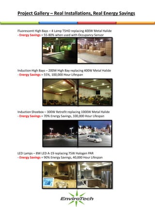 EnviroTech Lighting Product Brochure - Fluorescent, Induction, LED ...