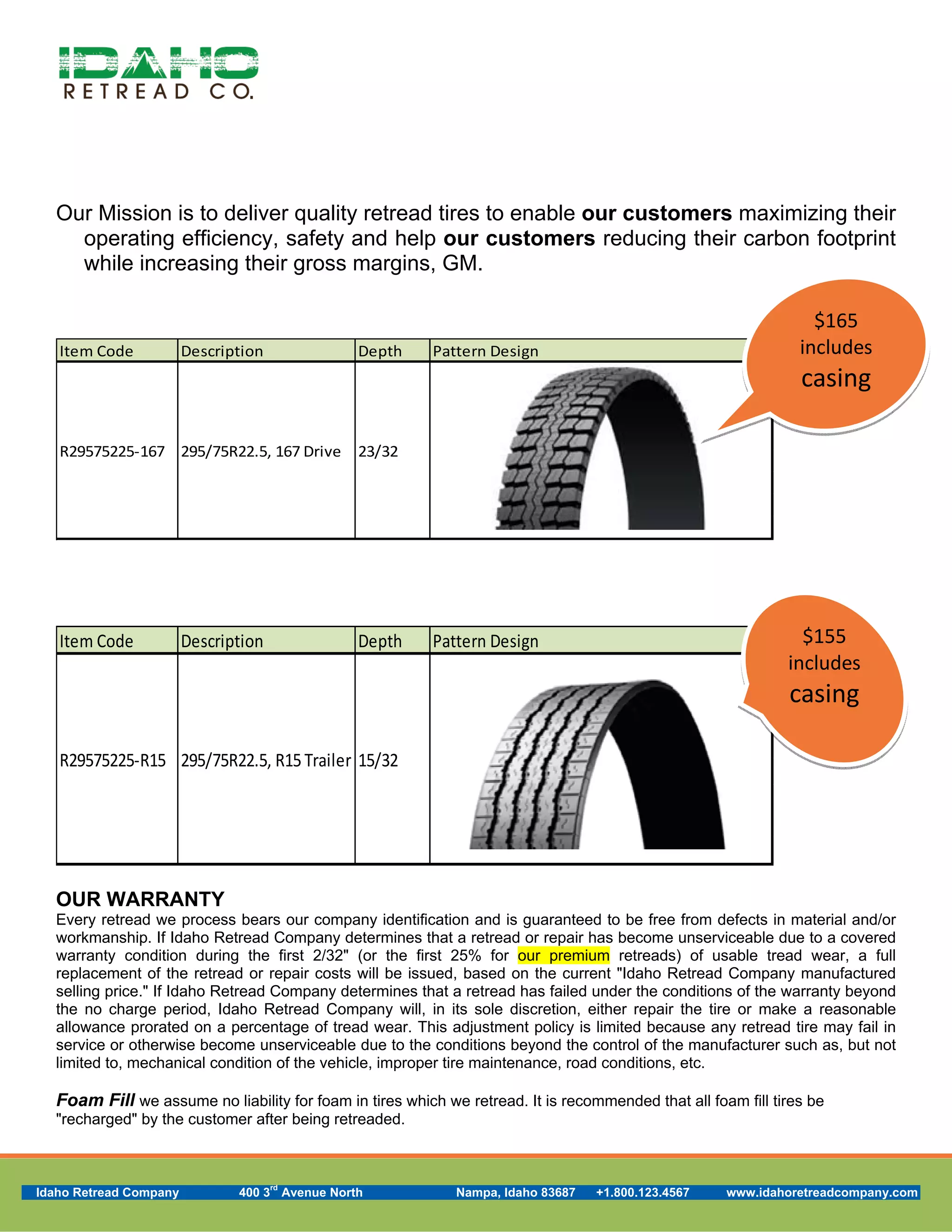 Brochure for Idaho Retread | PDF