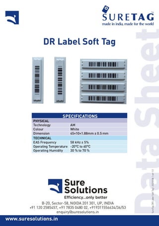 EAS anti theft Tags - SureTag for retail security | PDF