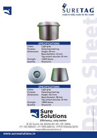 EAS anti theft Tags - SureTag for retail security | PDF