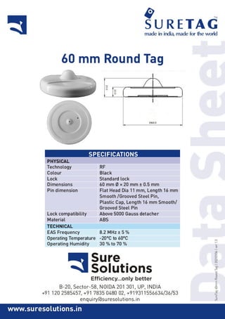 EAS anti theft Tags - SureTag for retail security | PDF