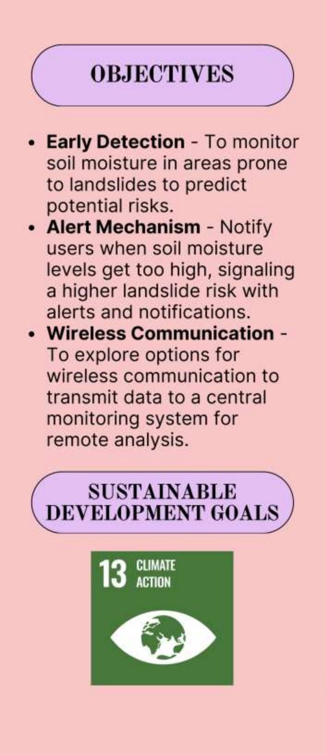 LANDSLIDE MONITORING AND ALERT SYSTEM FINAL YEAR PROJECT BROCHURE | PPTX