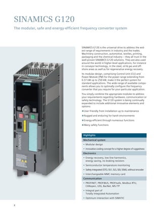 Tải Brochure biến tần siemens Sinamic G120 | PDF