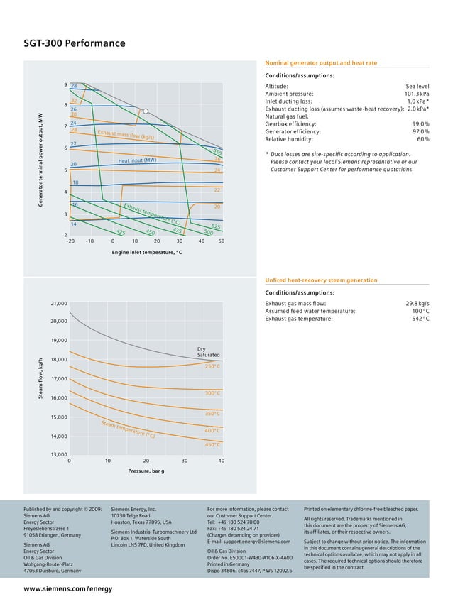 Brochure gas turbine sgt 300 for power generation | PDF
