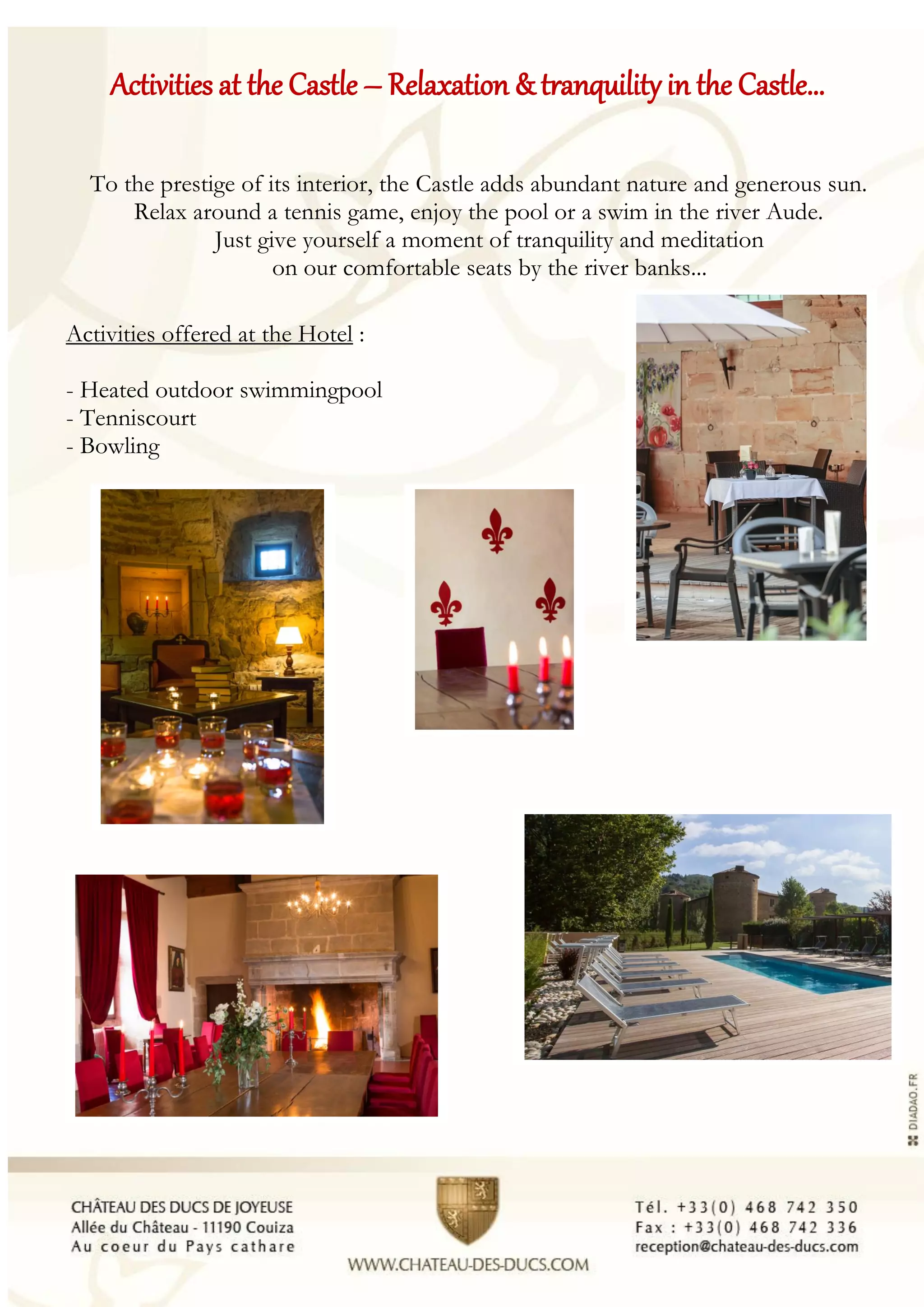 BROCHURE CHATEAU DES DUCS DE JOYEUSE GB | PDF