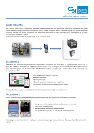 GN platform one (english) | PDF | Computing | Technology & Computing