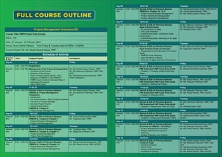 PMP Exam Preparation Course Detailed Outline | PDF