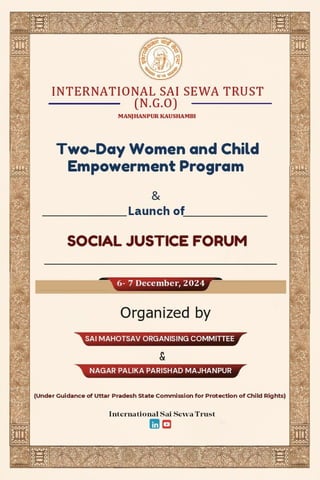 Brochure I S.S.T (International Sai Sewa Trust) | PDF