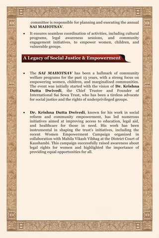 Brochure I S.S.T (International Sai Sewa Trust) | PDF