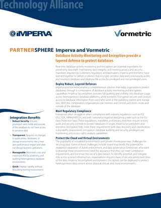 Brochure Imperva Securesphere Vormetric Encryption | PDF