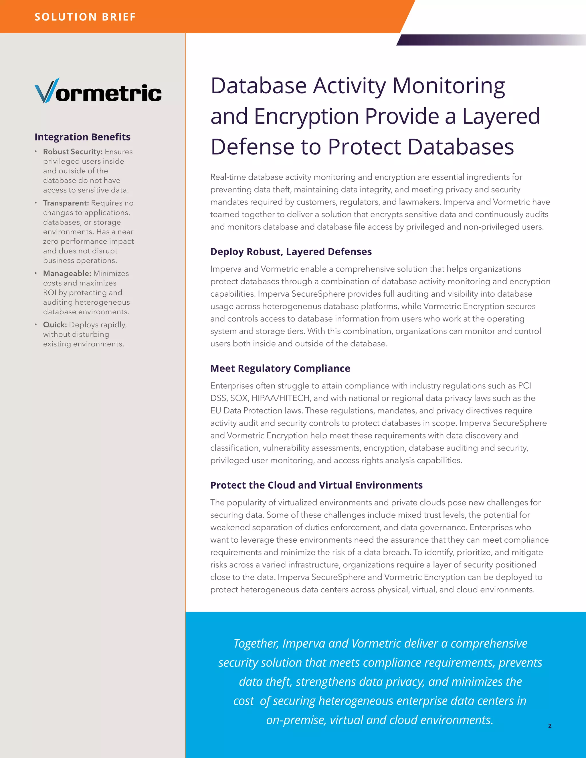 Brochure Imperva Vormetric | PDF