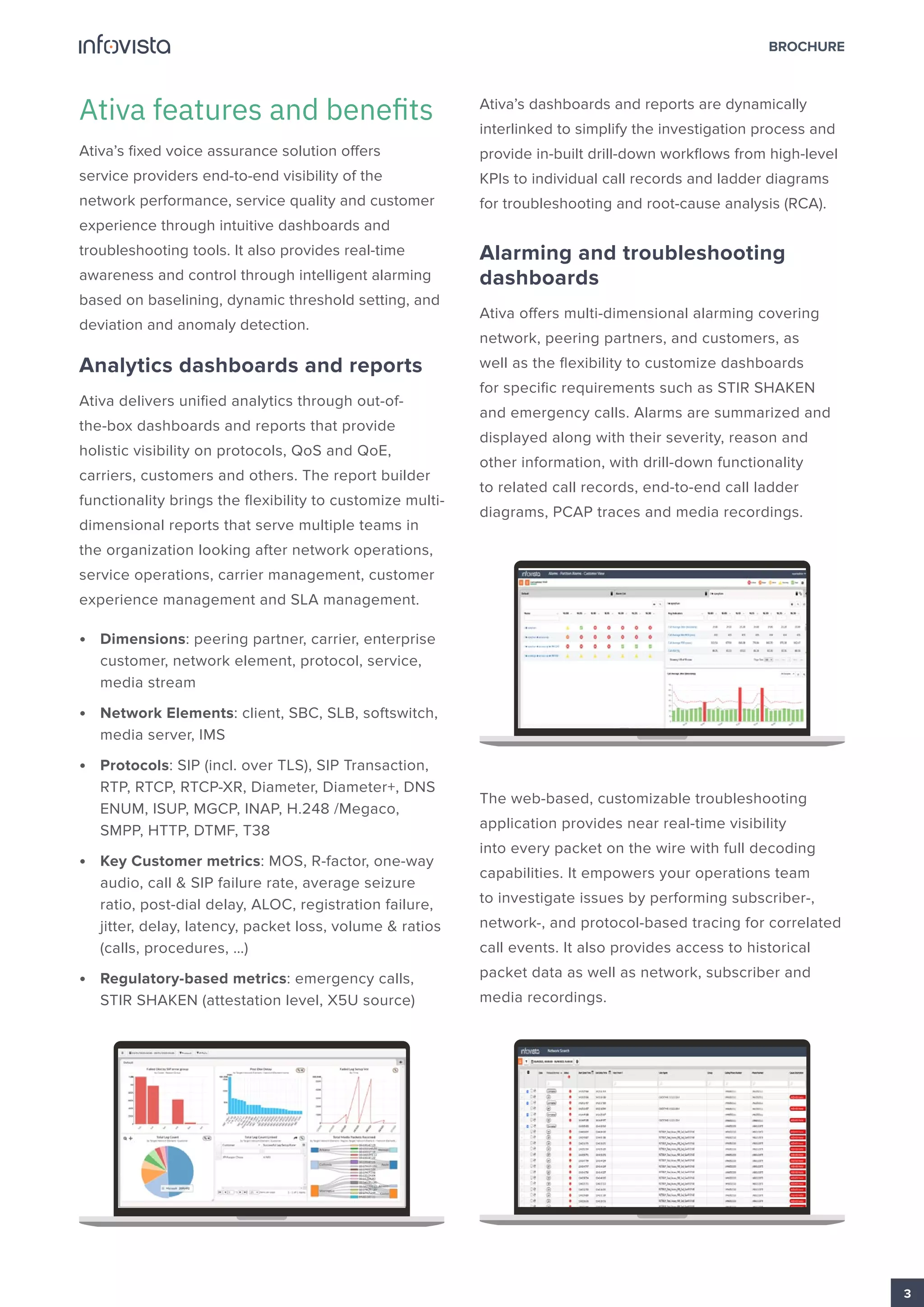 Ativa™ for Fixed Voice Assurance | Brochure | Infovista | PDF