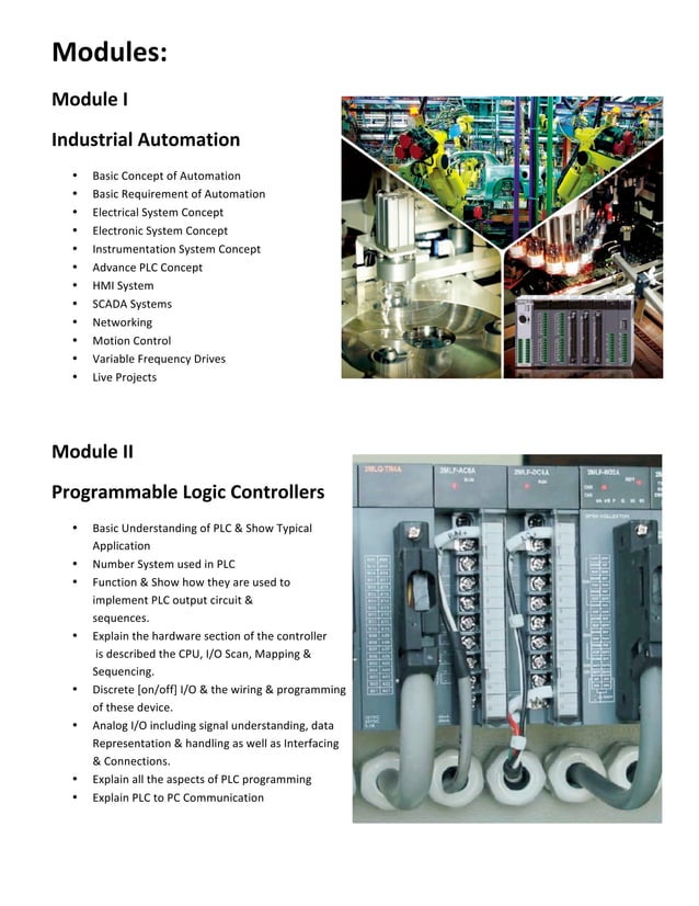 Job Guaranteed Industrial Automation Training in Delhi NCR | PDF