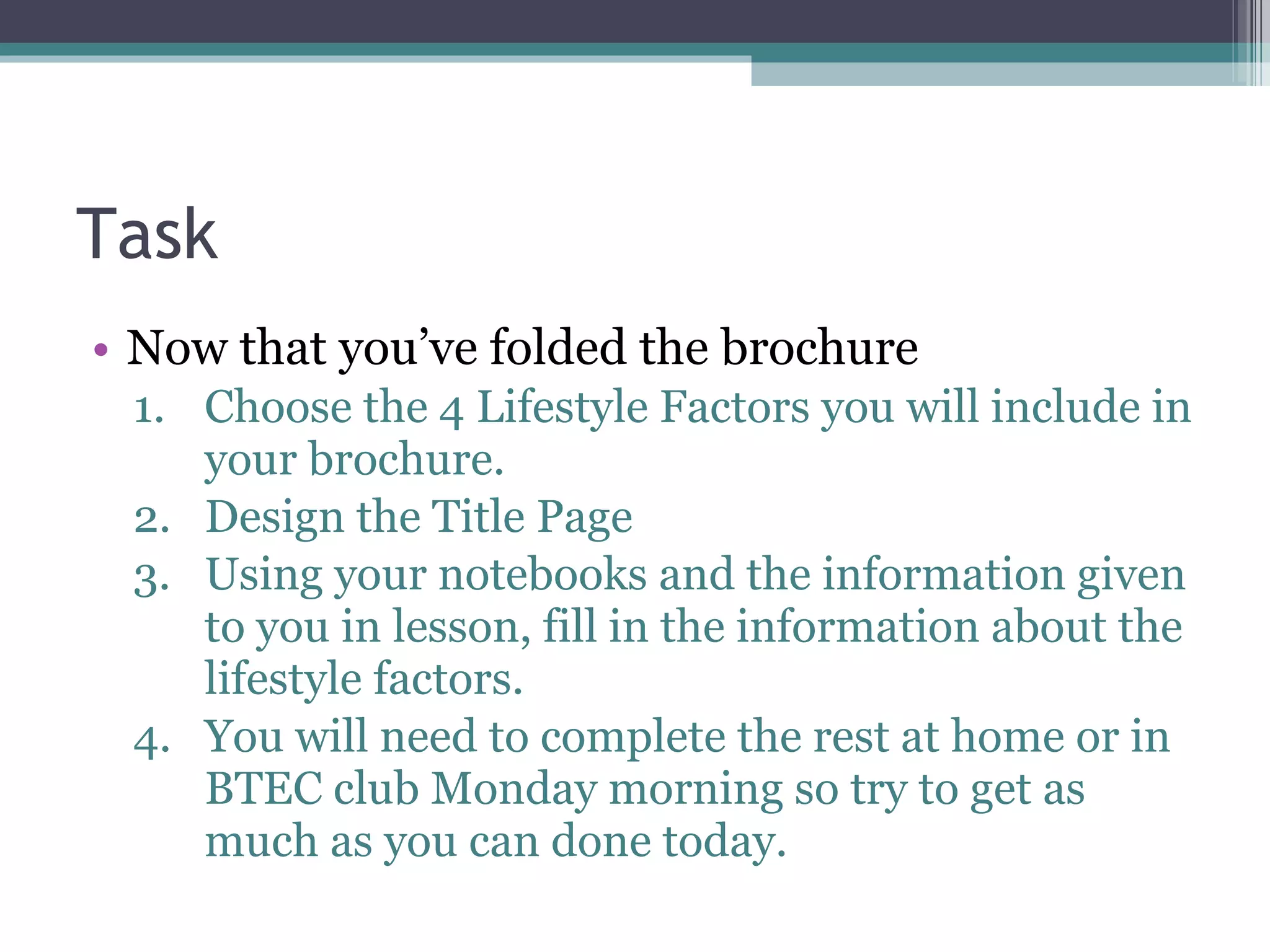 Brochure instructions school | PPT