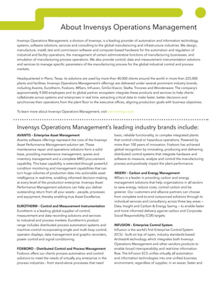 Brochure Invensys Operations Management 04 11 | PDF