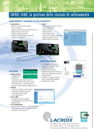 Sofrel S500: applicazione per stazioni di sollevamento | PDF
