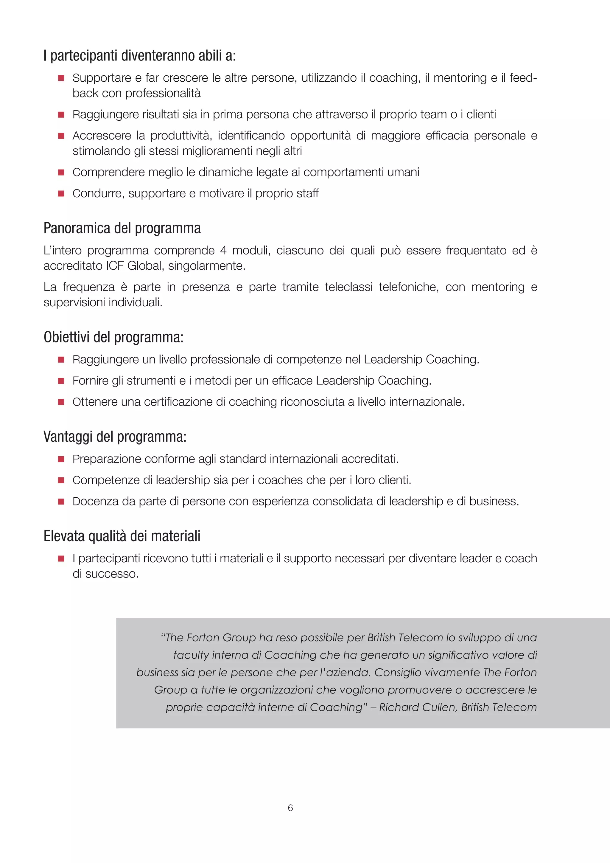 Brochure leadership coaching school | PDF